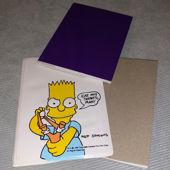 Fox | Office | Vtg9s Bart Simpson 3x4 Cover Note Pad Removable Address ...
